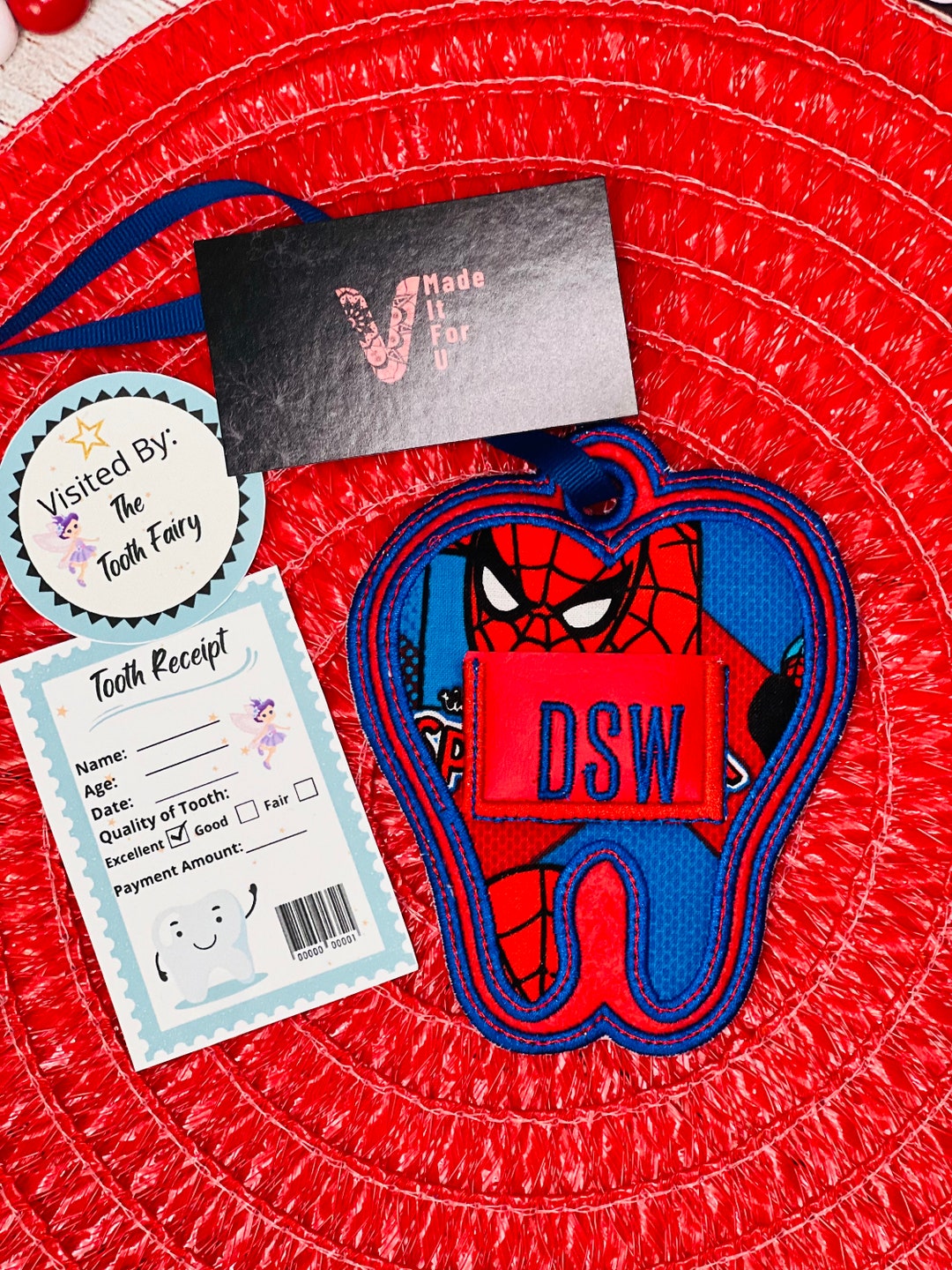 Spider-man Tooth Fairy Pillow: Personalized Boy's Door Hanger - Etsy