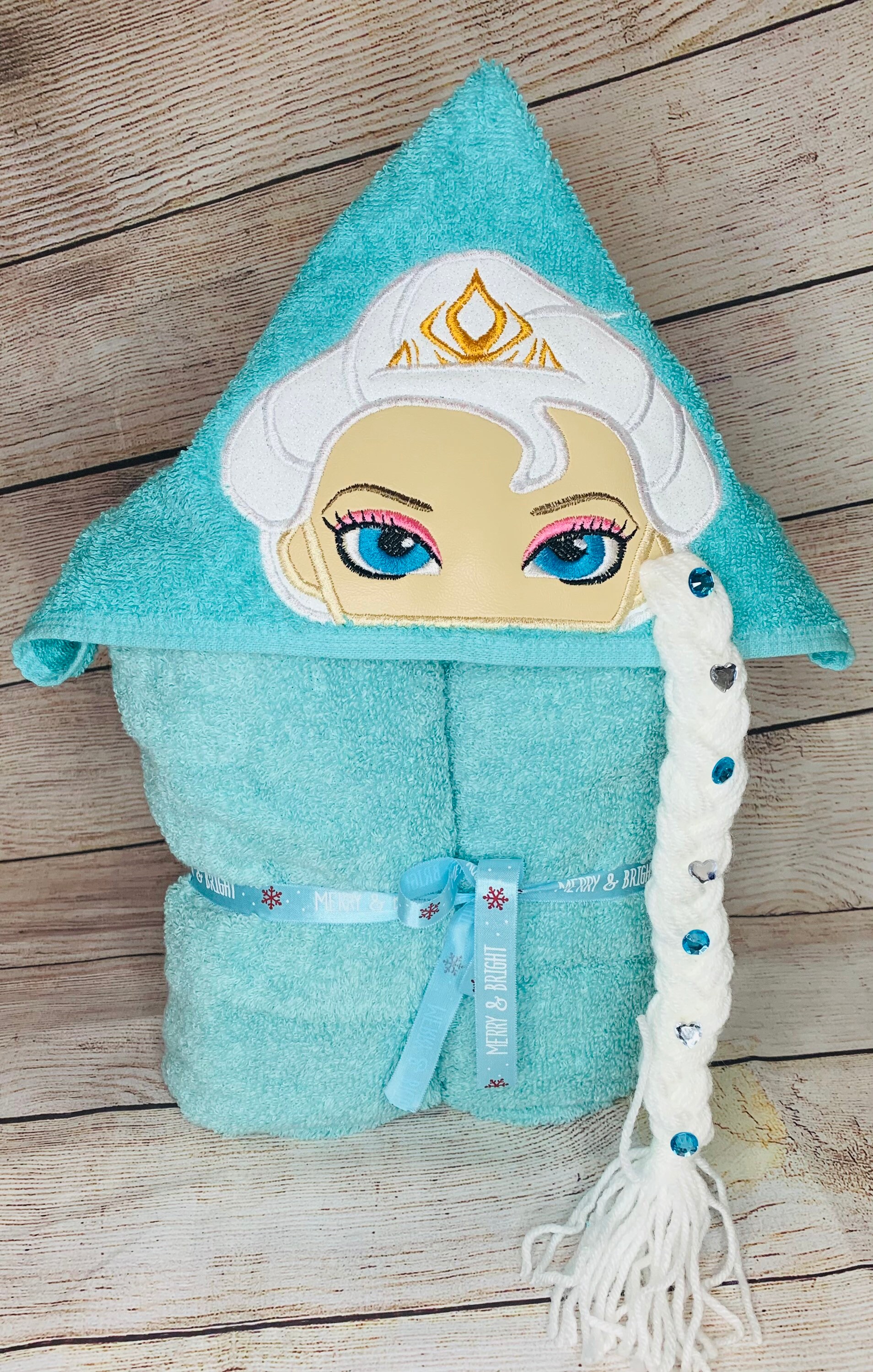 Frozen Ice Queen Princess Hooded Towel, Personalized Princess Elsa ...