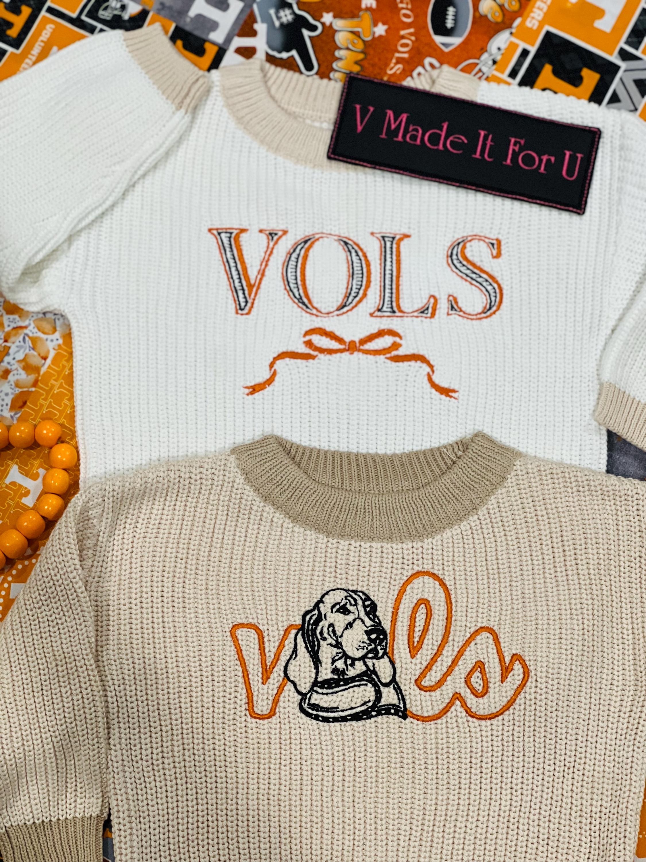 Embroidered TN Vols Kids Sweater: UT Game Day, Baby/toddler Football ...