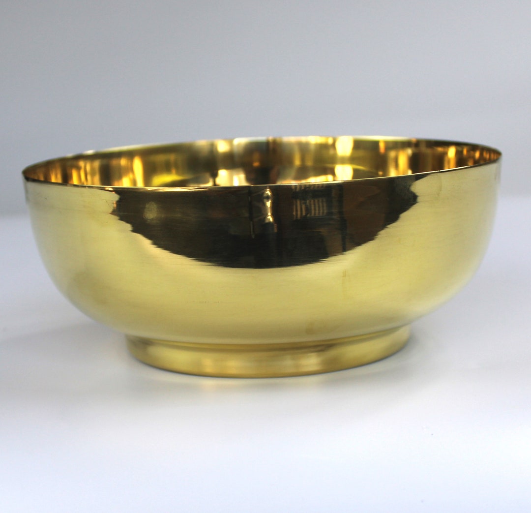 Polished Brass Bowl. Size. 8'' Diameter X 3.5'' High - Etsy