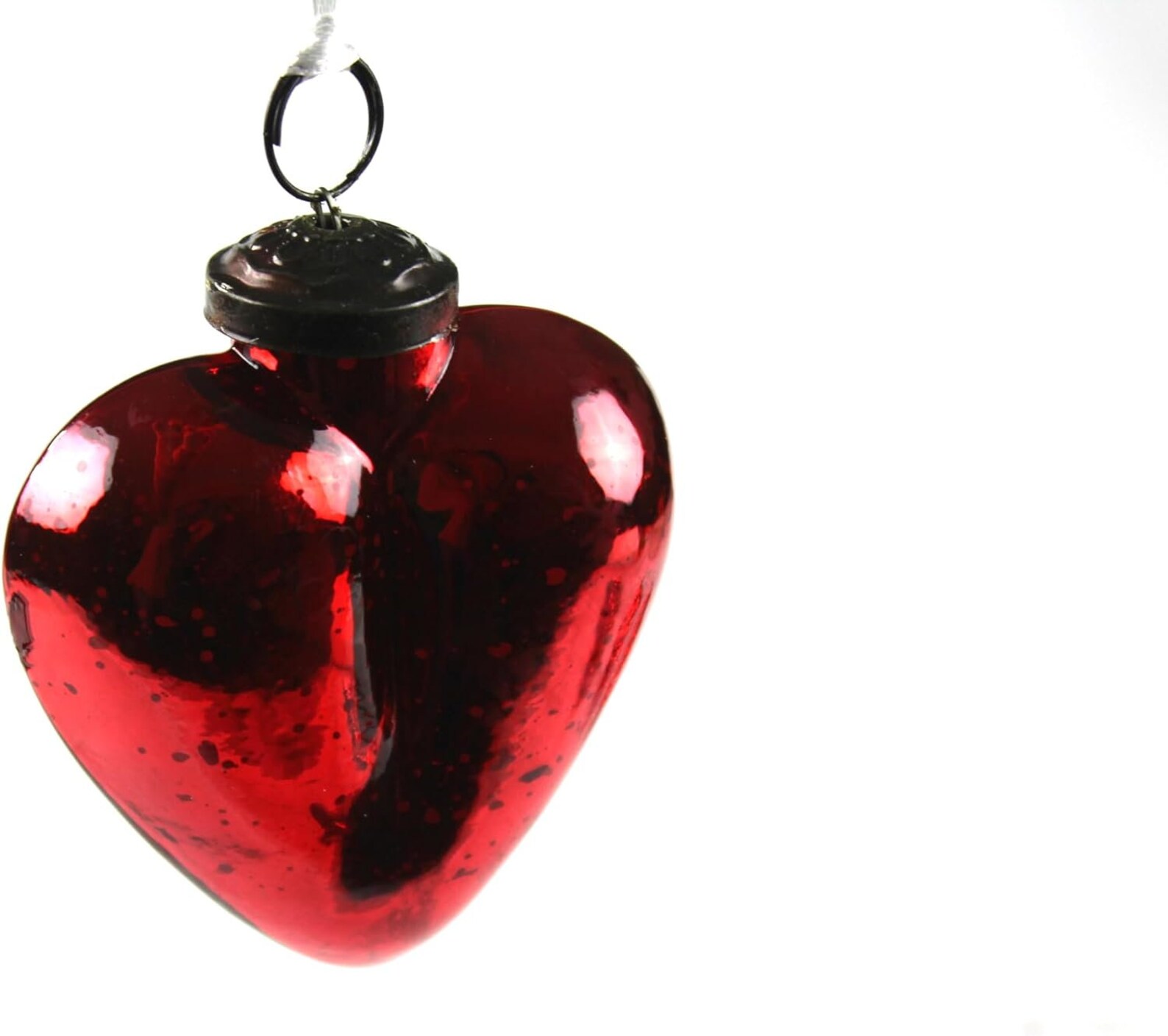 3in Red Mercury Glass Heart - Set of 4 - Etsy Canada