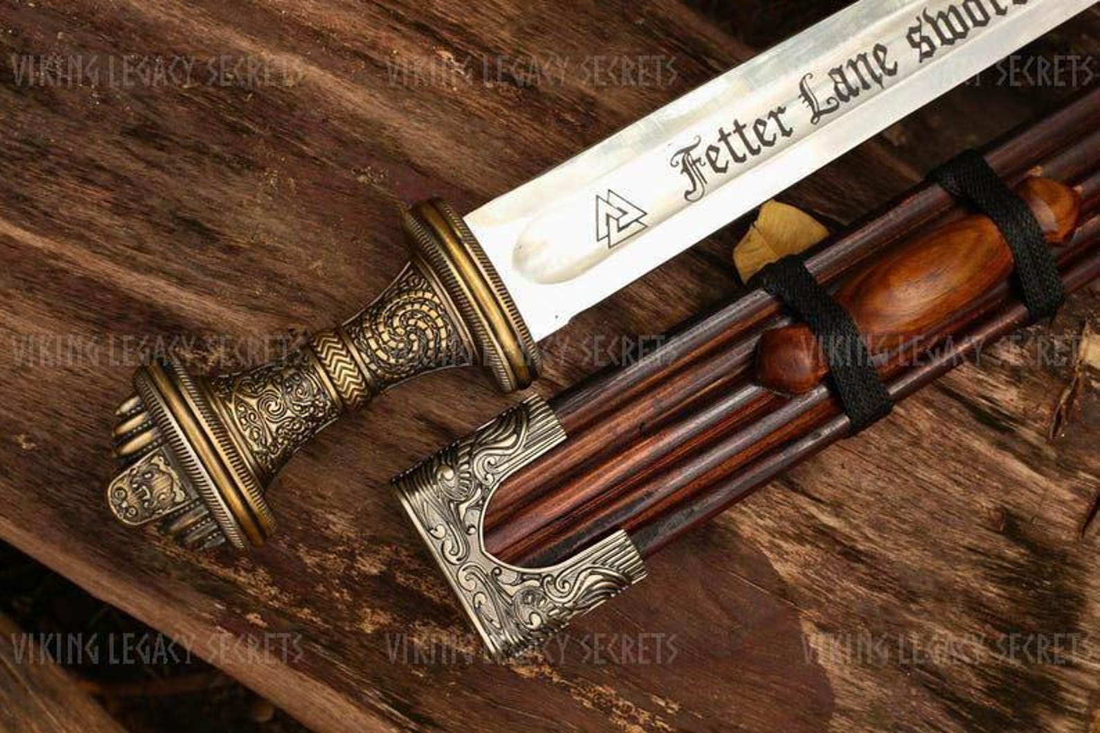 Handmade Viking Fetter Lane Sword: High Carbon Steel Norse Replica - Etsy