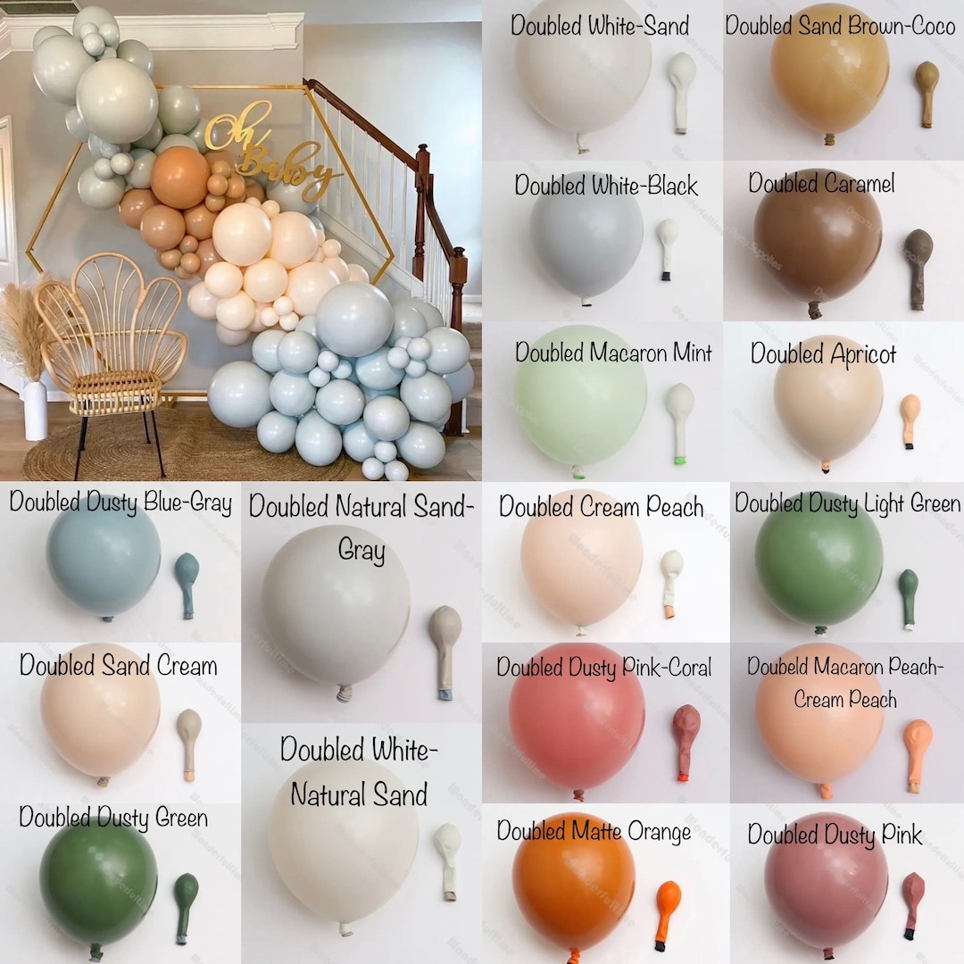 5/10/12/18in Doubled Stuffed Matte Balloons DIY Balloons Garland Arch ...
