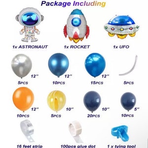 Galaxy Theme Outer Space Birthday Party Decorations Set Astronaut ...