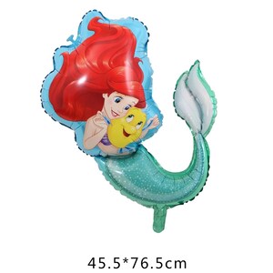 29pcs Disney Princess Mermaid Ariel Foil Balloons 32inch Number ...