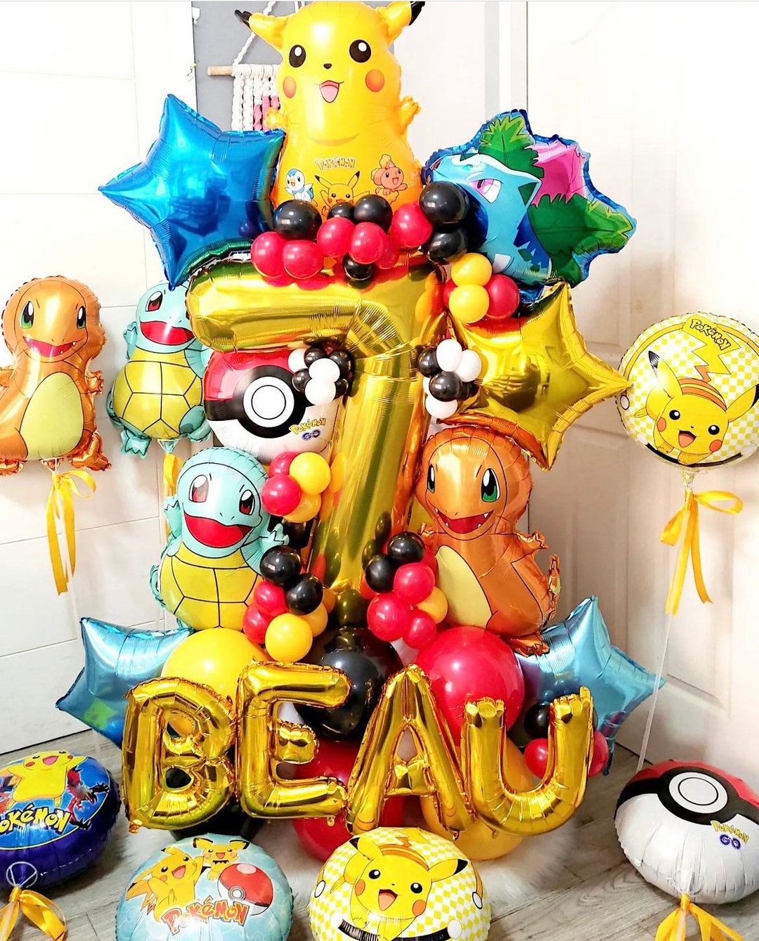 12 pcs Pokemon Pikachu Ballon Décoration De Fête Fournitures Carapuce ...