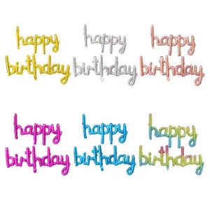 Happy Birthday Conjoined Letters Balloons Rose Gold Lowercase Alphabets ...