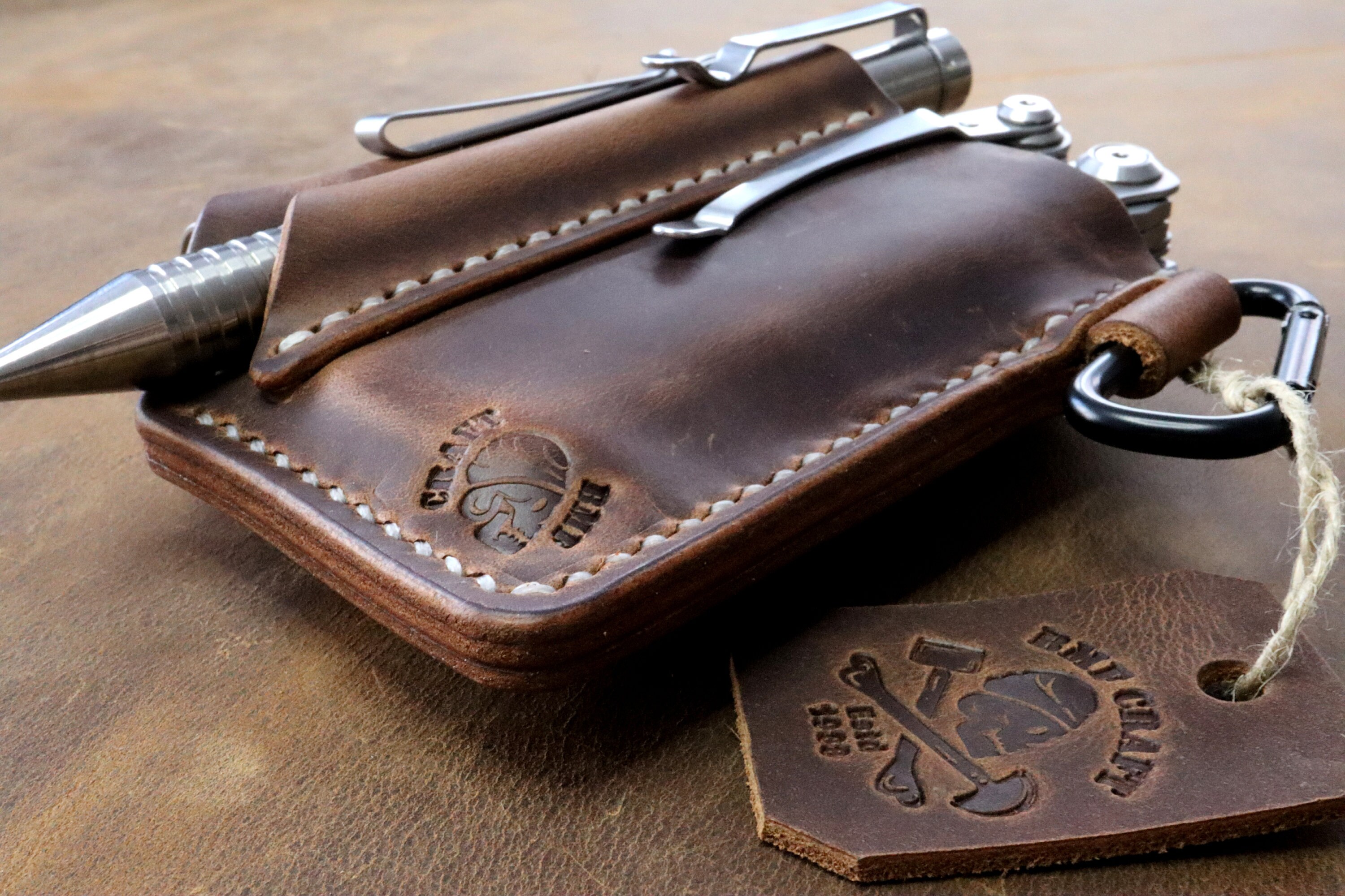 SURVIVAL EDC handmade Leather Pouch Organizer Leatherman - Etsy