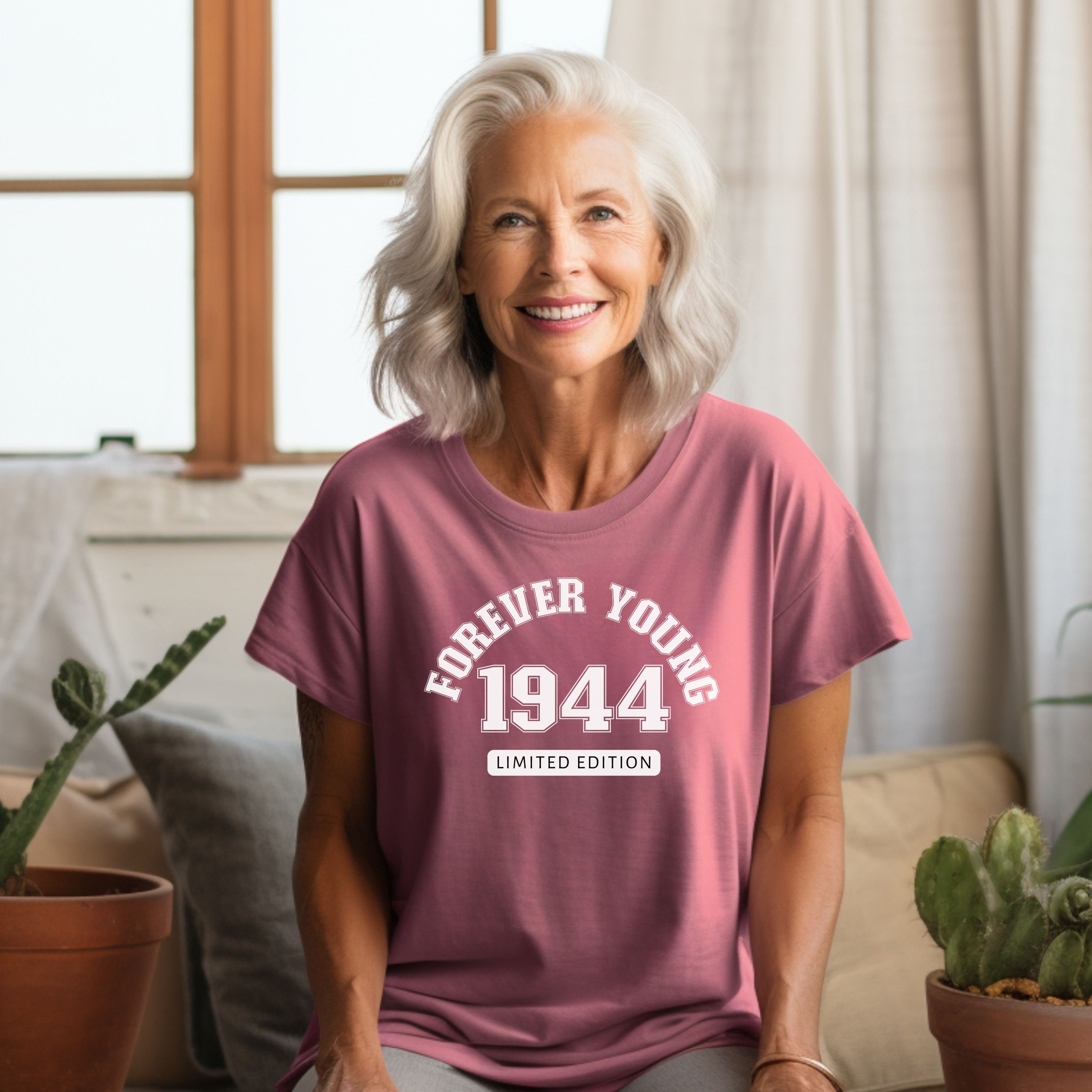 Forever Young 1944, Vintage 1944, Birthday Shirt, 80 Year Old ...