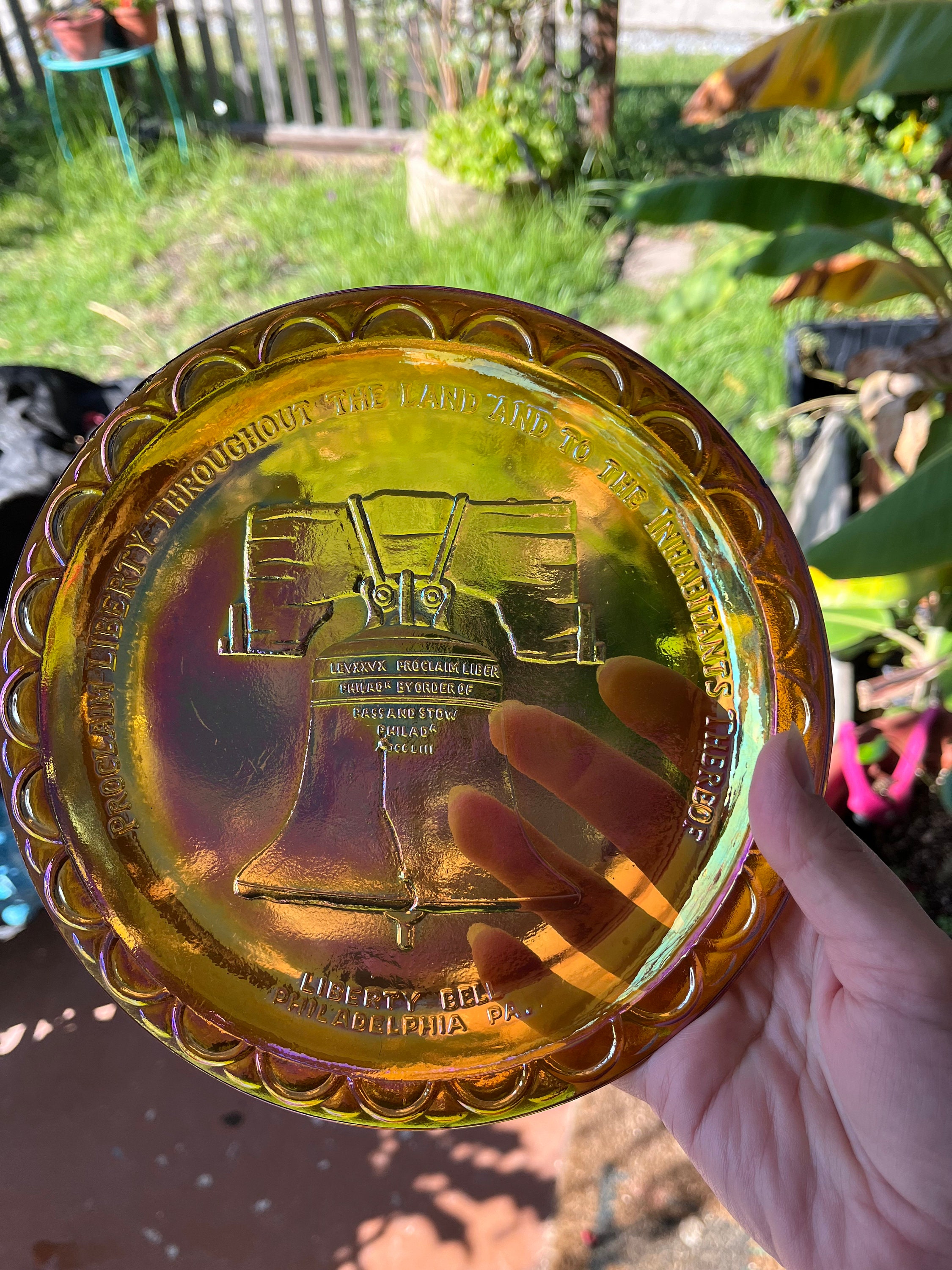 Marigold Carnival Liberty Bell Plate - Etsy