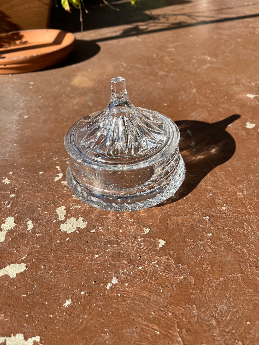 Gotham Crystal Candy Dish With Lid - Etsy