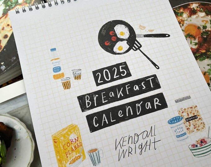 2025 Breakfast Wall Calendar A4 Illustrated Breakfasts - Etsy
