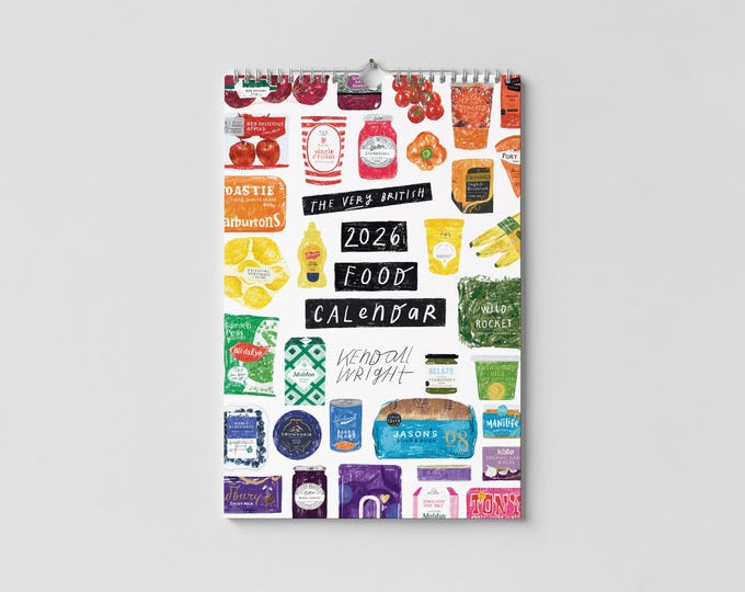 2026 Illustrated Food Calendar | A4 | British Brands - Etsy