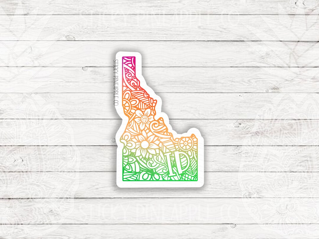 Idaho State Sticker Matte Sticker Mandala Sticker Weatherproof Sticker ...