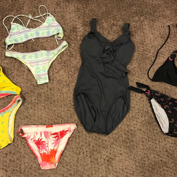 Grey One Piece Swimsuit - Etsy