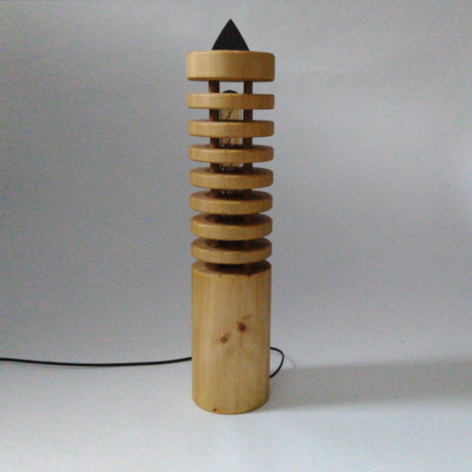 Wooden Lamp, Tower, E27, LED, Side Lamp, Lighting, Bedside Lamp, Table ...