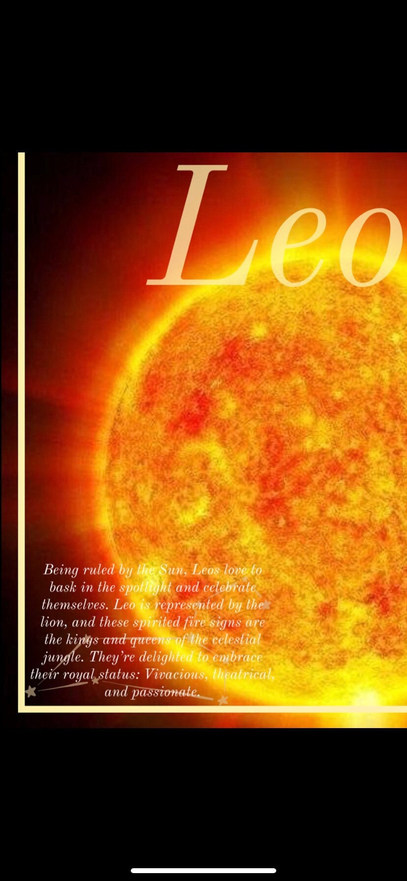 Leo Planet Sun Poster A3 - Etsy