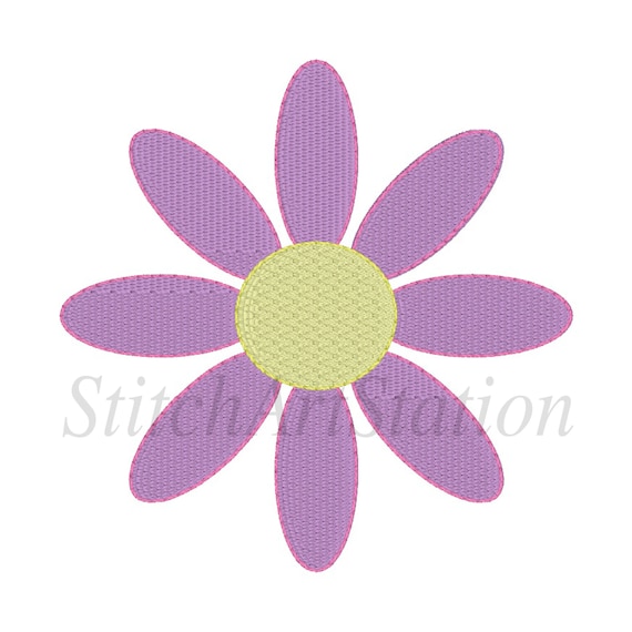 Daisy Flower Embroidery Design Fill Embroidery Design | Etsy