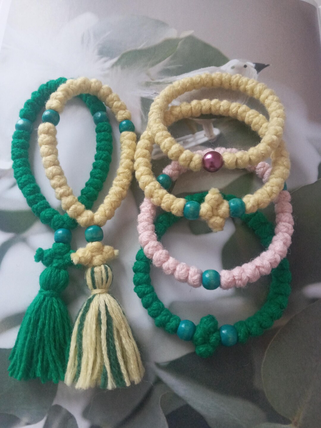 Jesus Prayer Rope 33/30 Knots Wool Multicolor Christian Bracelet ...