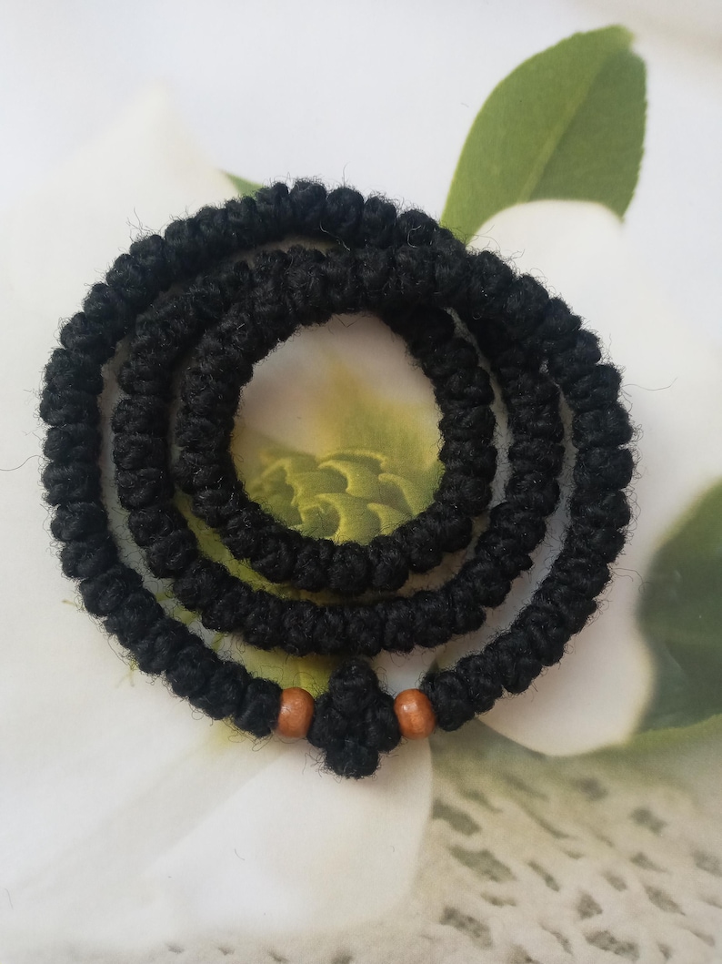 Orthodox Prayer Rope Wool Chotki 33,50,100 Knot Wood Beads Round Rosary ...