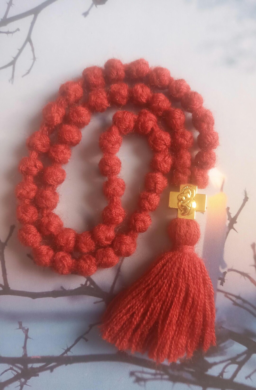 Orthodox Prayer Rope Wool Chotki 50 Knot Pouch Komboskini Christian ...