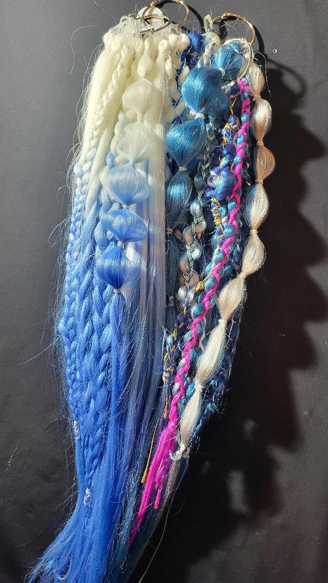 Blue Colorful Dreads Hair Extensions Hair Accessories Ponytails - Etsy