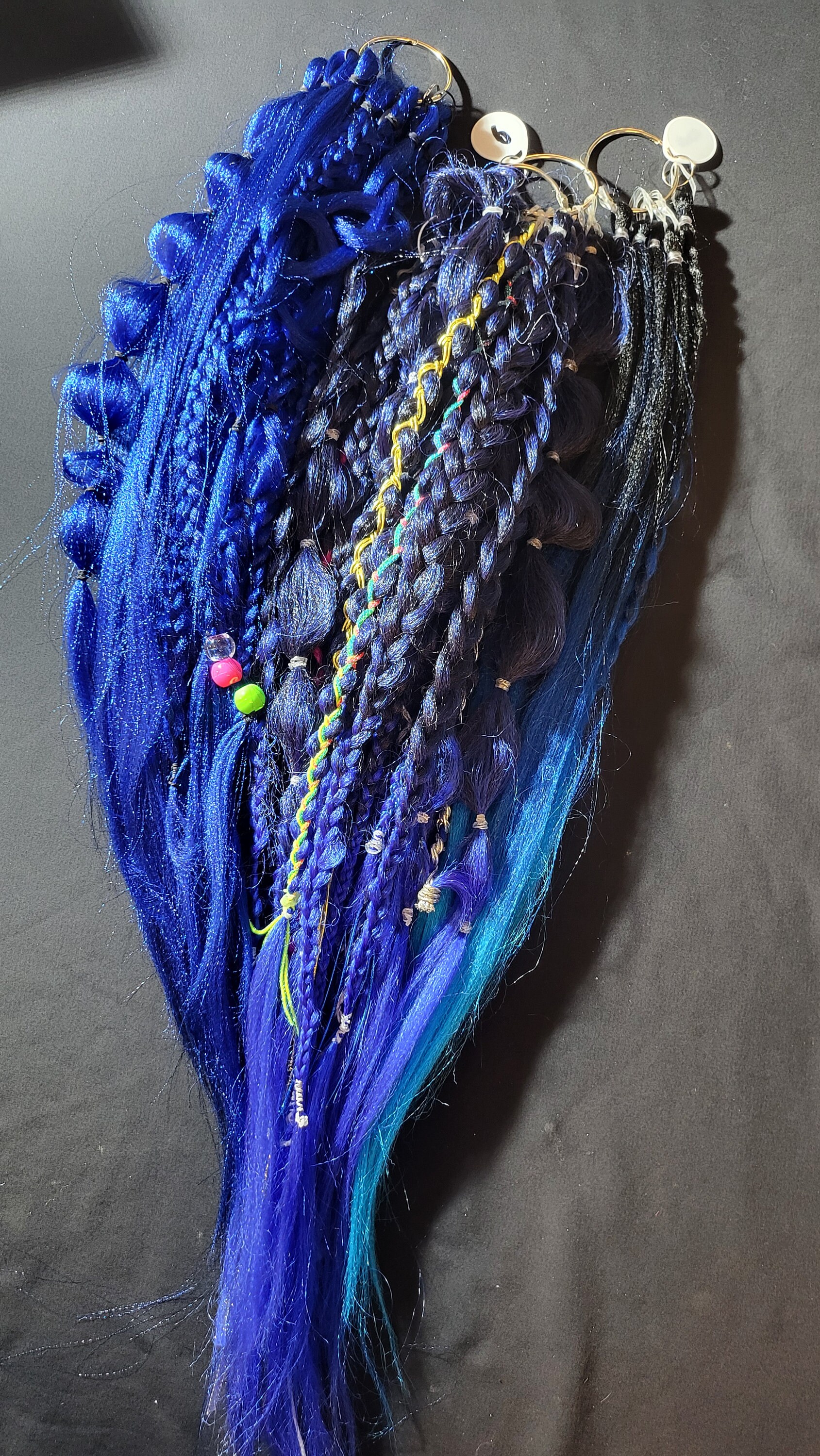 Blue Colorful Dreads Hair Extensions Hair Accessories Ponytails - Etsy