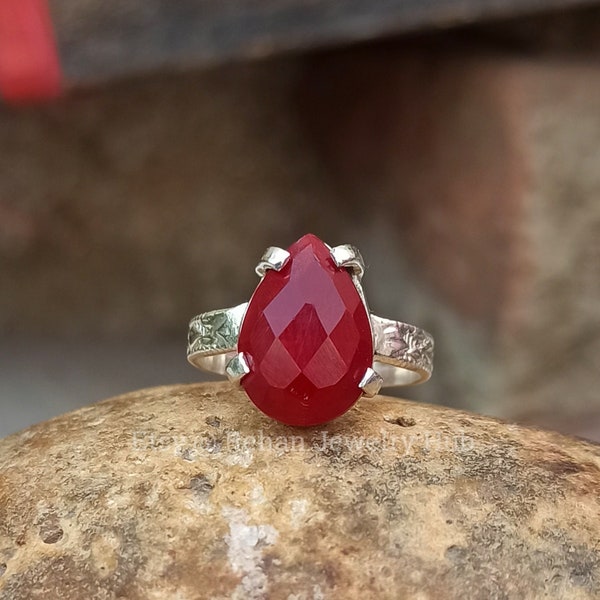Red Jade Ring - Etsy