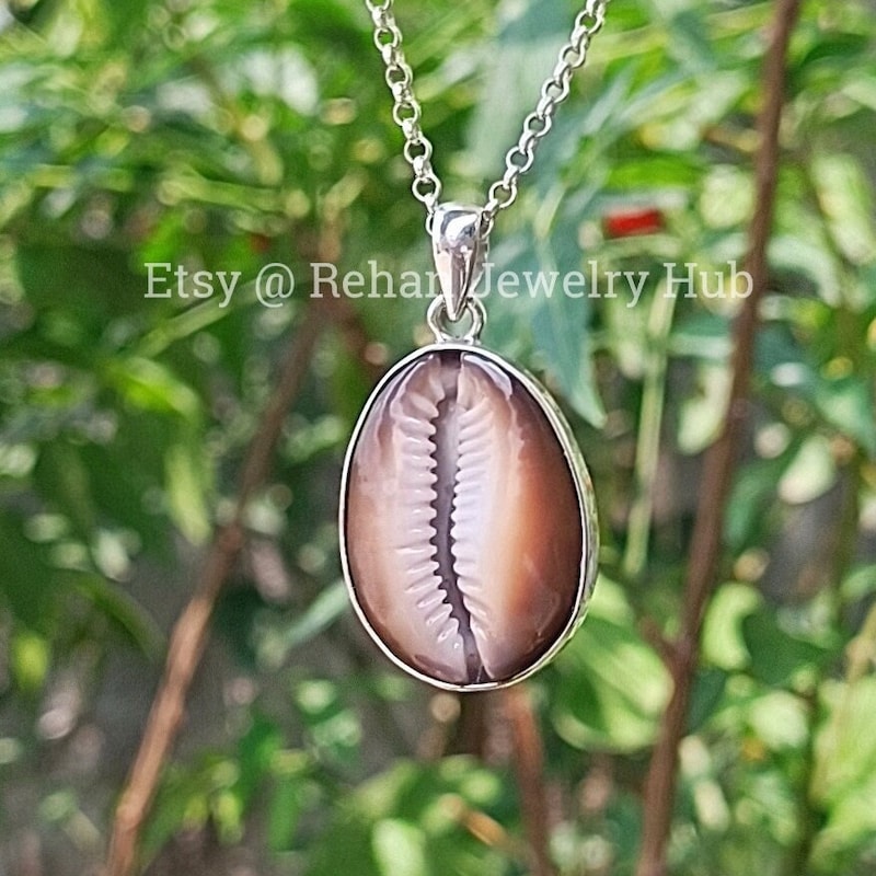 Cowrie Shell Pendant - Etsy