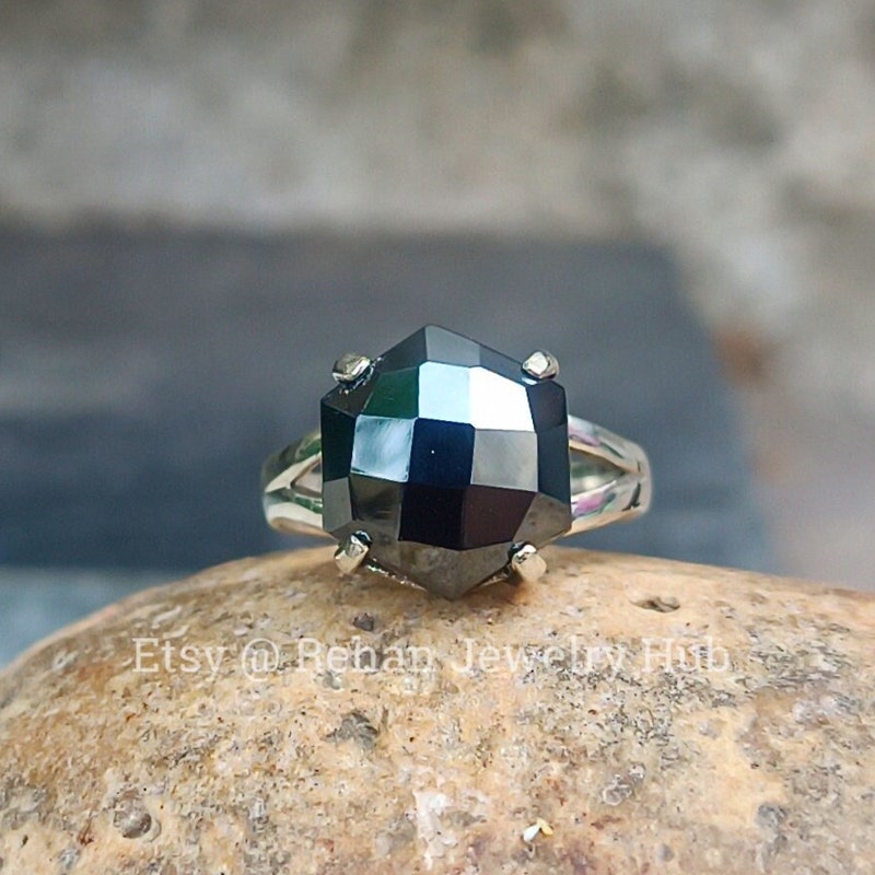 Hematite Ring - Etsy