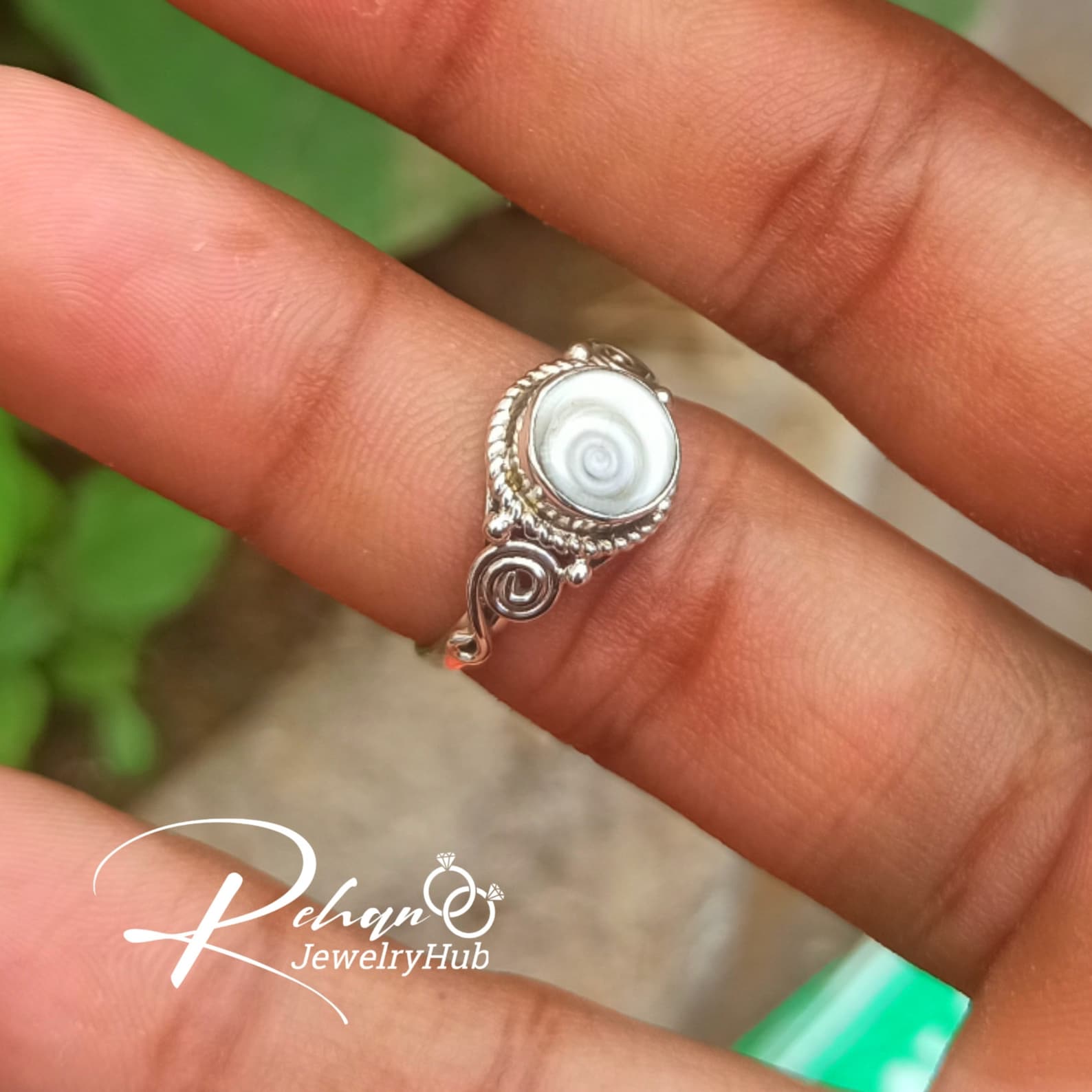 Natural Gomati Chakra Gemstone 925 Sterling Silver Handmade | Etsy UK