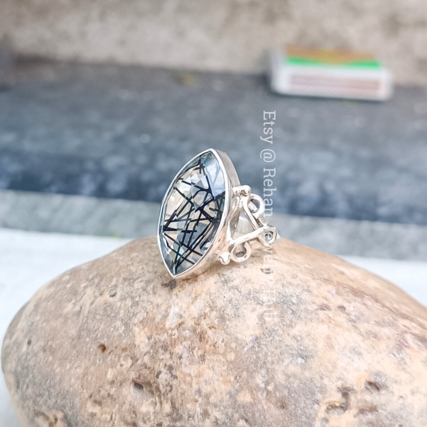 Natural Lovely Rutilated Quartz Ring 925 Sterling Silver - Etsy