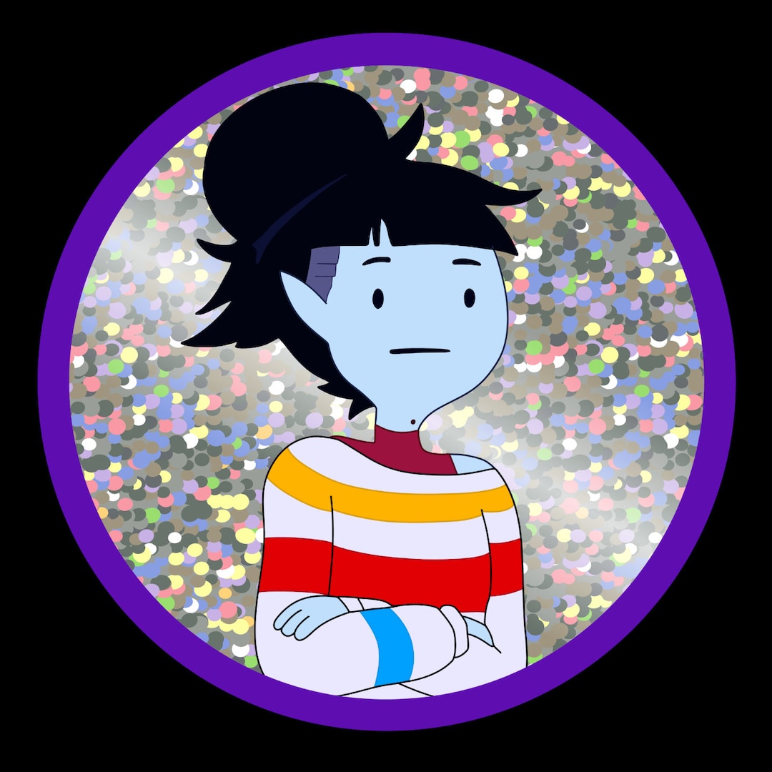 Marceline Glitter Sticker - Wearing Princess Bubblegum's Sweater - Etsy