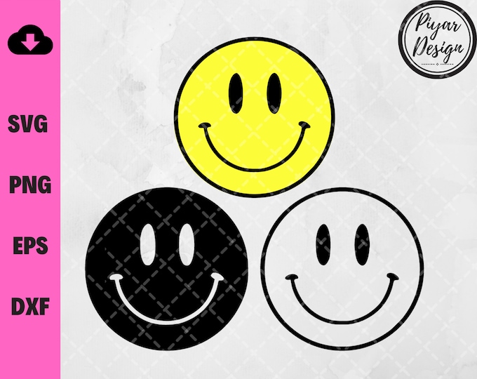 Smiley Face SVG, Happy Face SVG, Smile SVG, Yellow Smiley Svg, Emoji ...