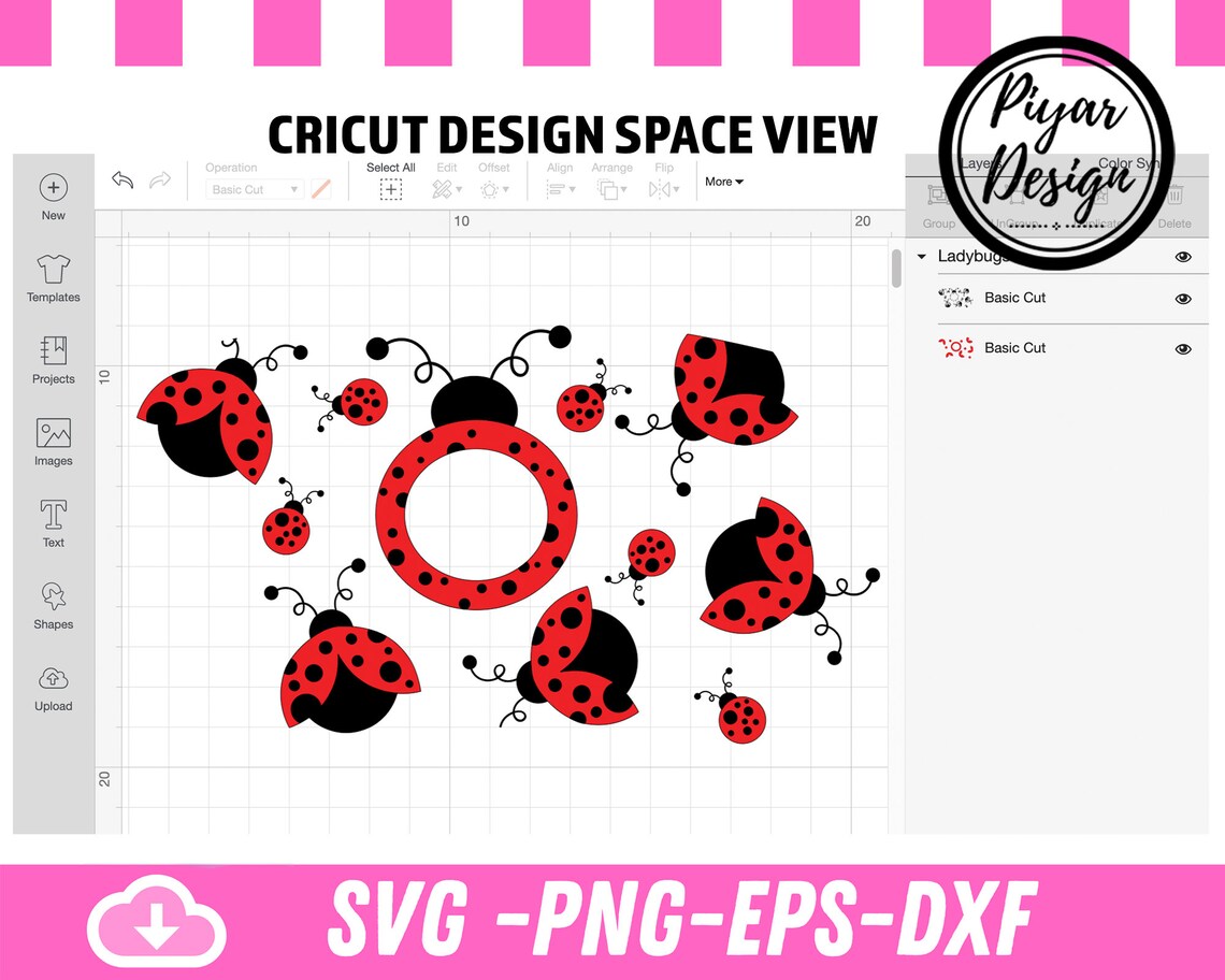 Seamless Full Wrap Ladybugs Svg Ladybird Starbucks Svg | Etsy