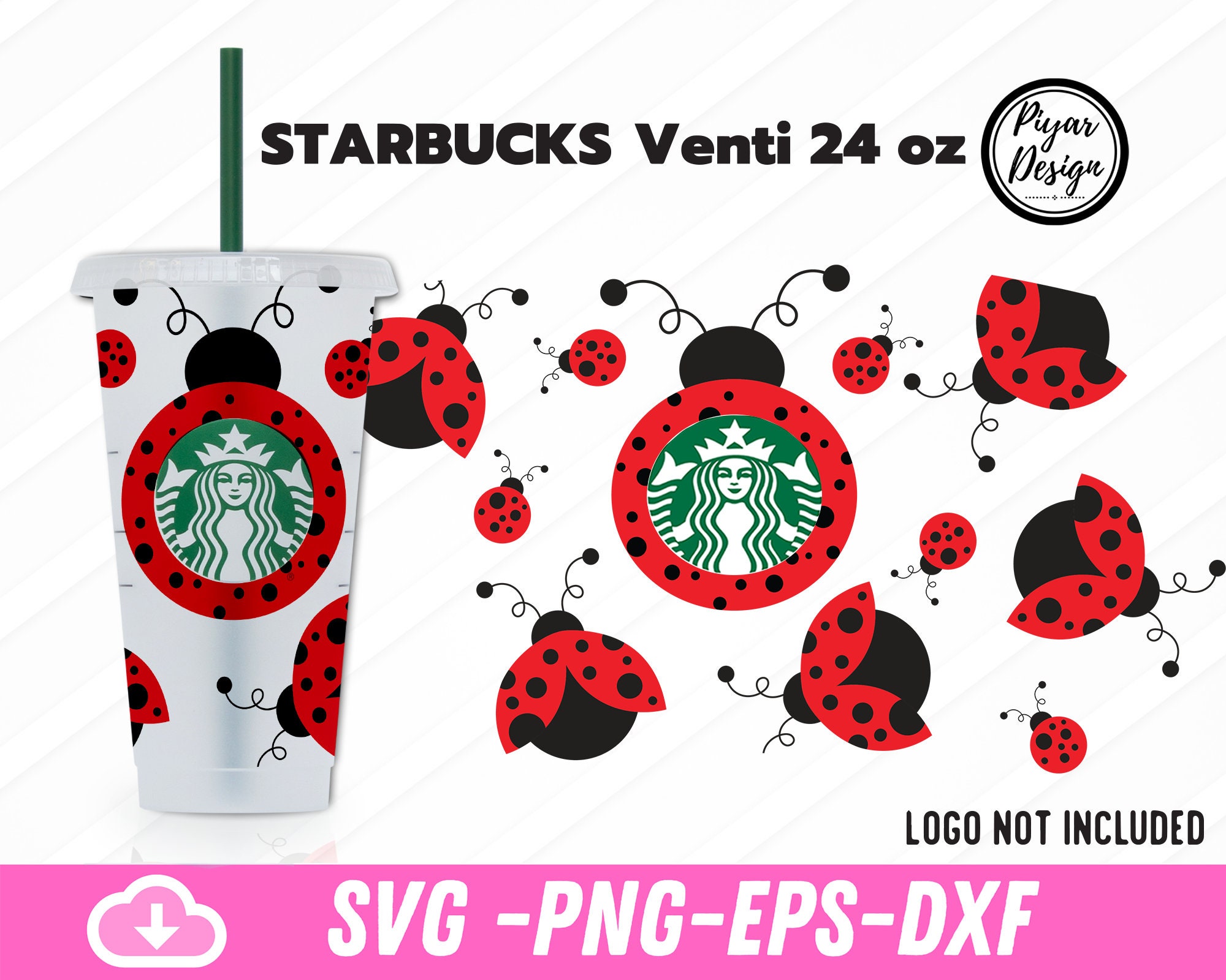 Seamless Full Wrap Ladybugs Svg Ladybird Starbucks Svg - Etsy