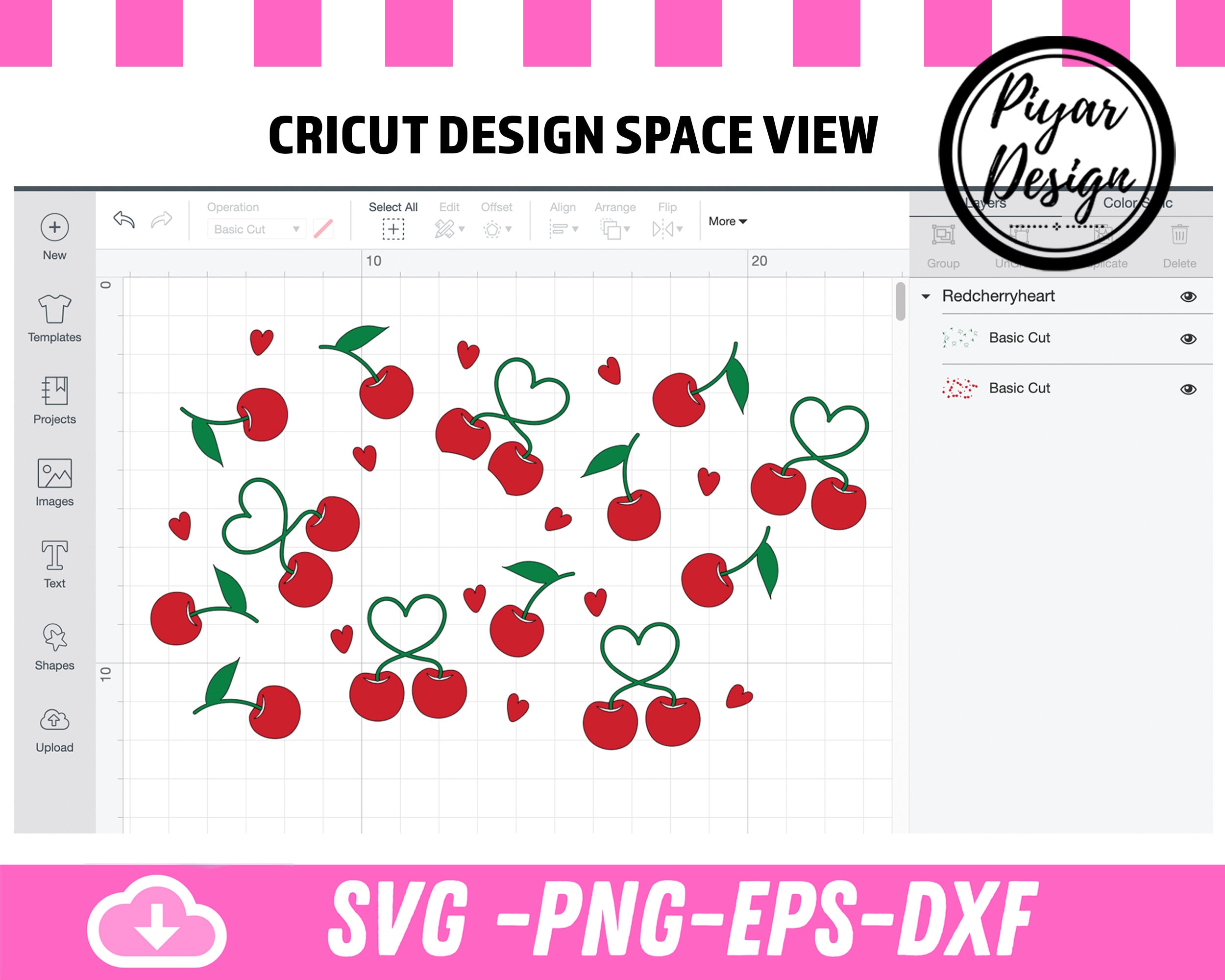 Cherry Lover Svg Cherry Hearts Full Wrap Svg Cherry | Etsy