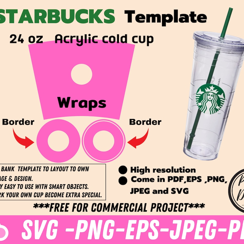 Starbucks Template - Etsy