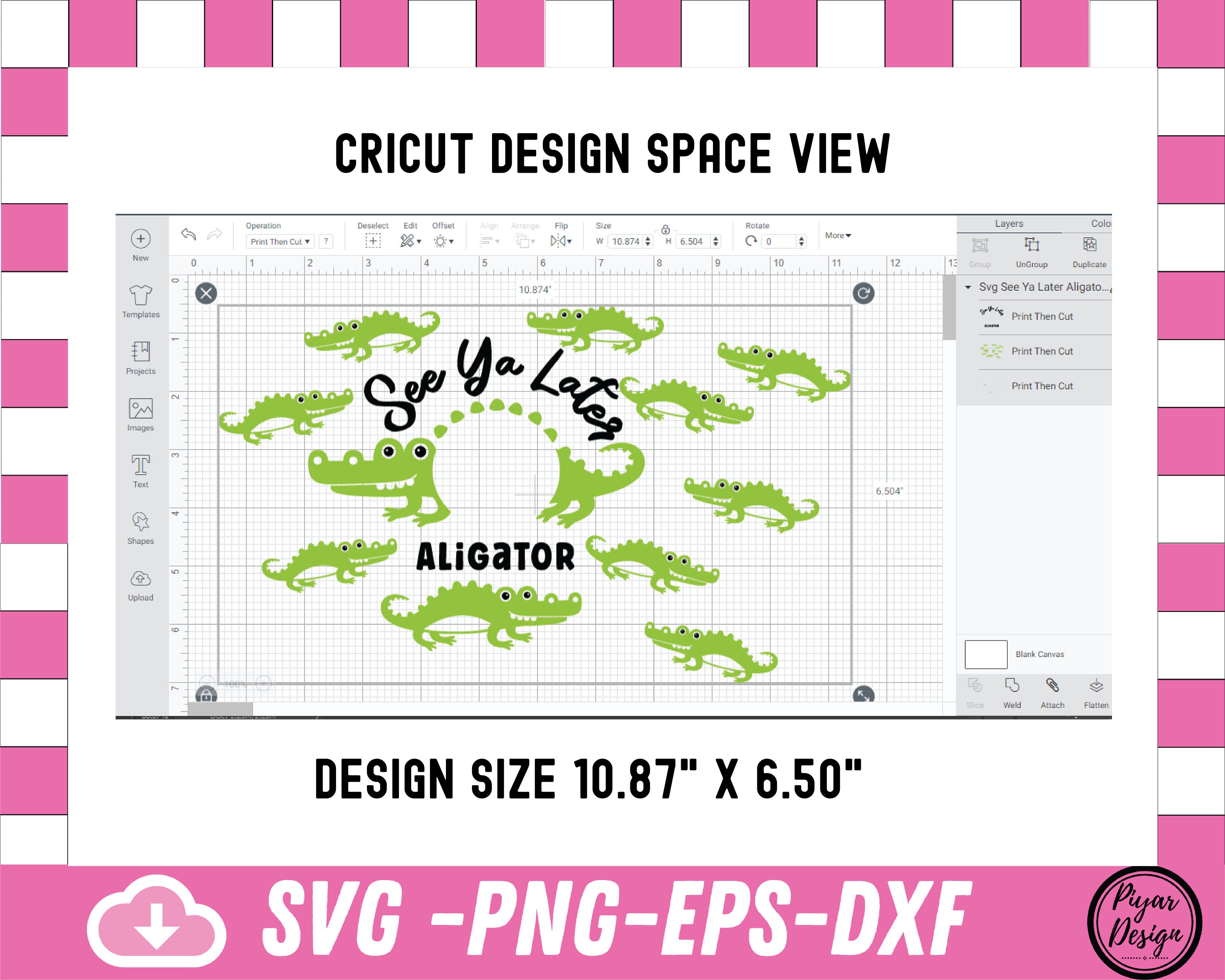 Seamless Full Wrap See ya later Alligator svg Wildlife Animal | Etsy