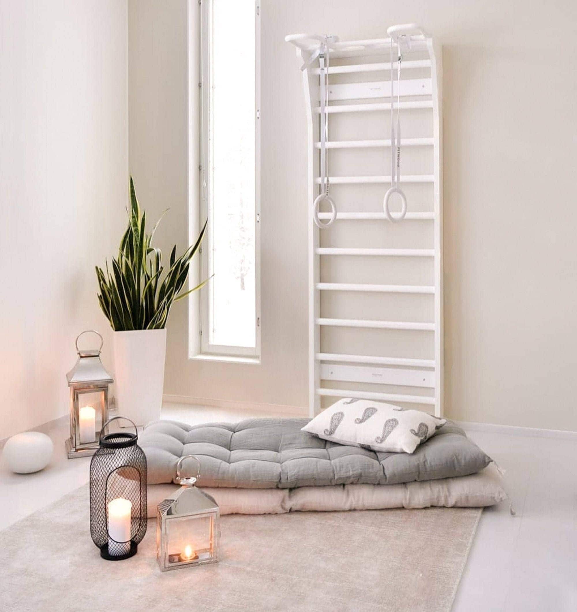 AARNI Wall Bars - Scandinavian Wooden Swedish Ladder - Home Gym Ladder ...