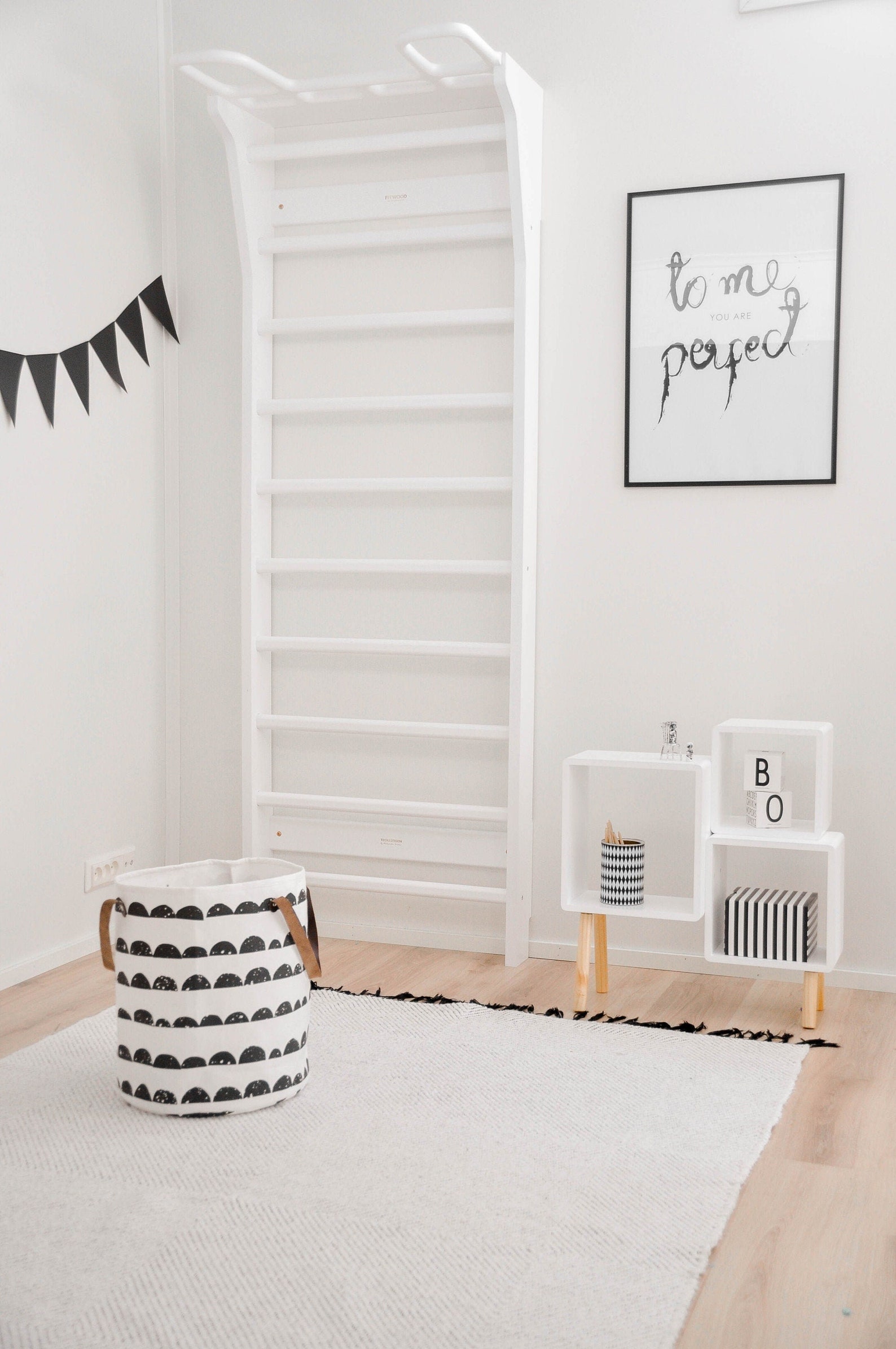 AARNI Wall Bars - Scandinavian Wooden Swedish Ladder - Home Gym Ladder ...