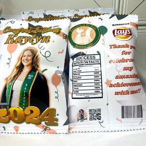 Graduation Prom Chip Bags Chocolate Bars Rice Krispies Water Bottle ...