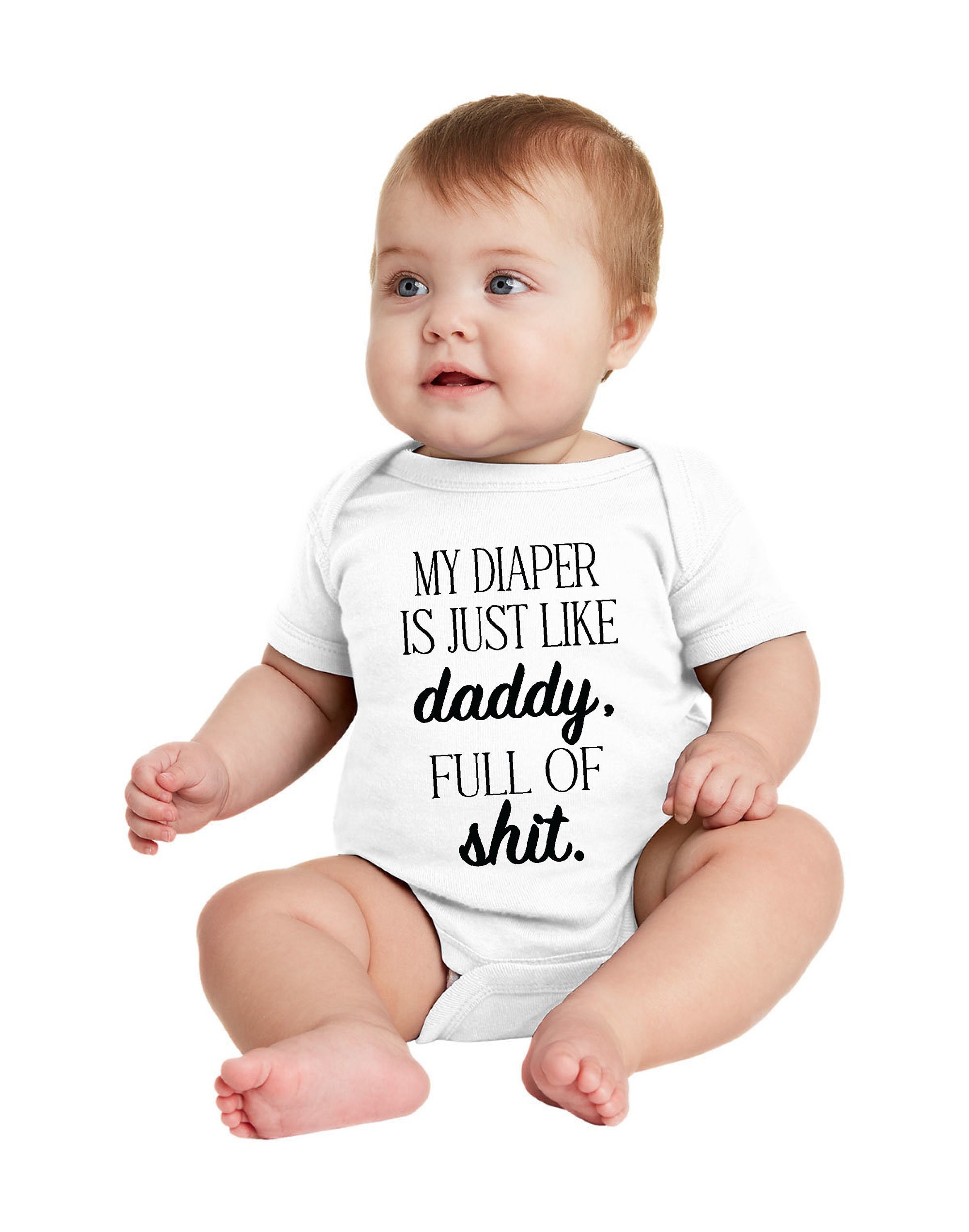 Onesie® Daddy Full of Shit Funny Baby Bodysuit Cute Baby - Etsy