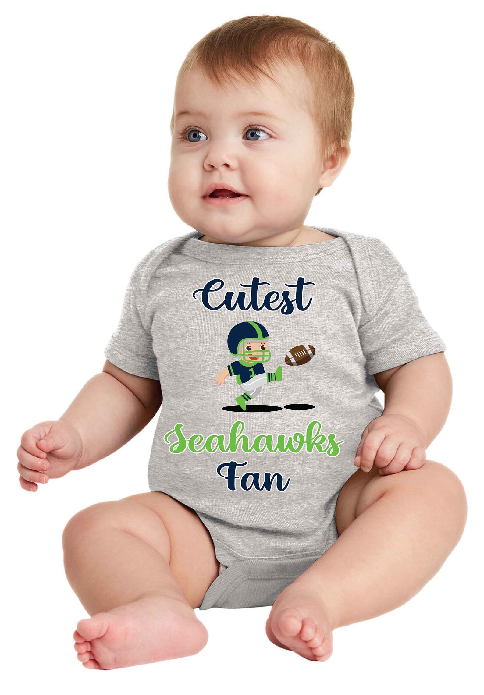 Cutest Seahawks Fan Babysuit Bodysuit. Personalized Football Fan Baby ...