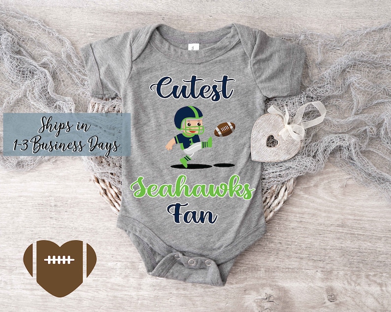 Cutest Seahawks Fan Babysuit Bodysuit. Personalized Football Fan Baby ...