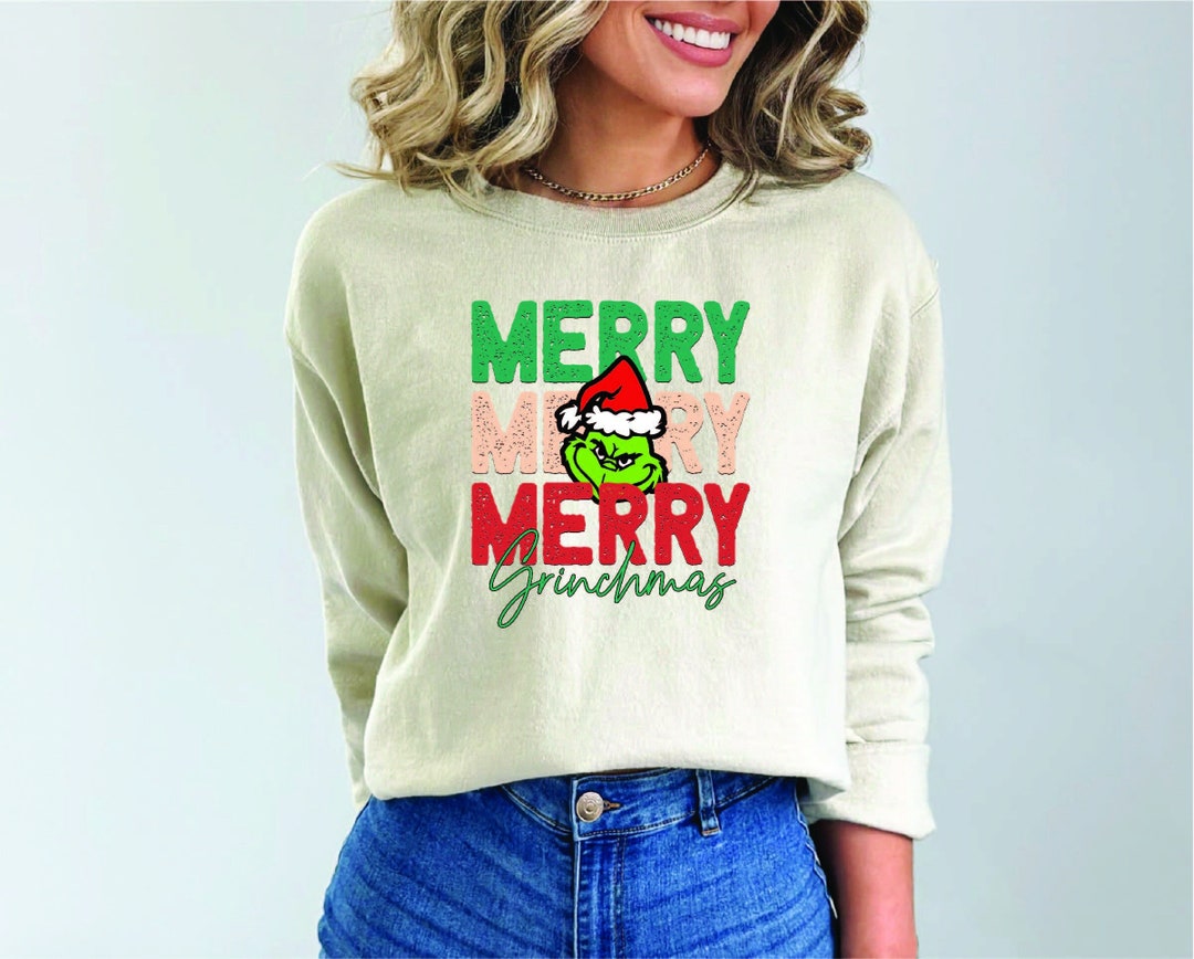 Merry Christmas Grinch Sweater, Christmas Grinch Crewneck, Christmas ...
