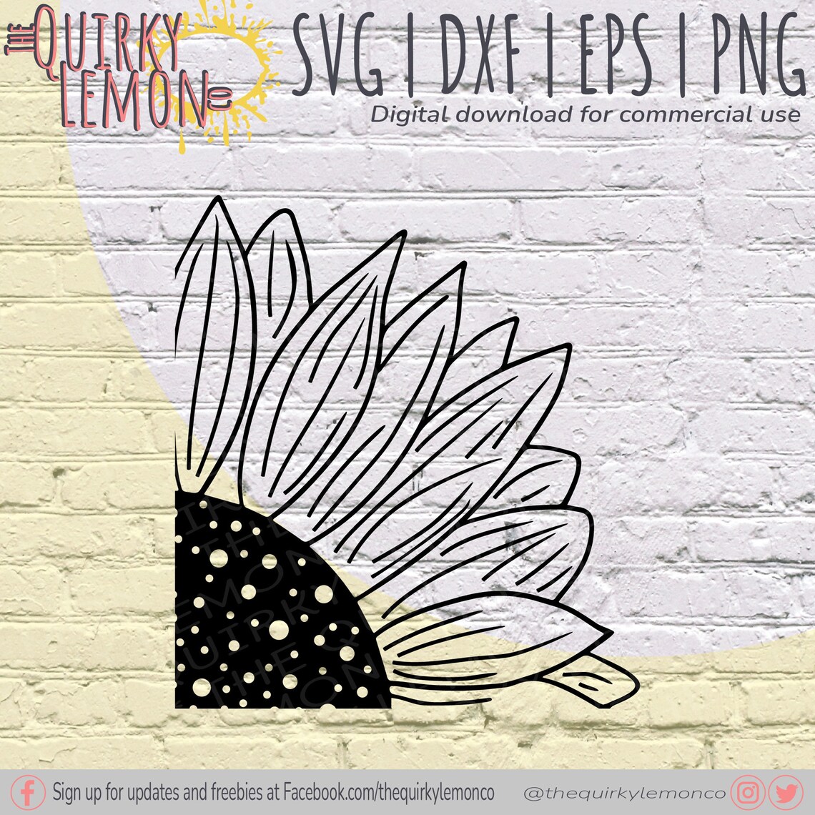 Sunflower SVG 4 Variations, Whole Sunflower, Segmented Sunflower and ...