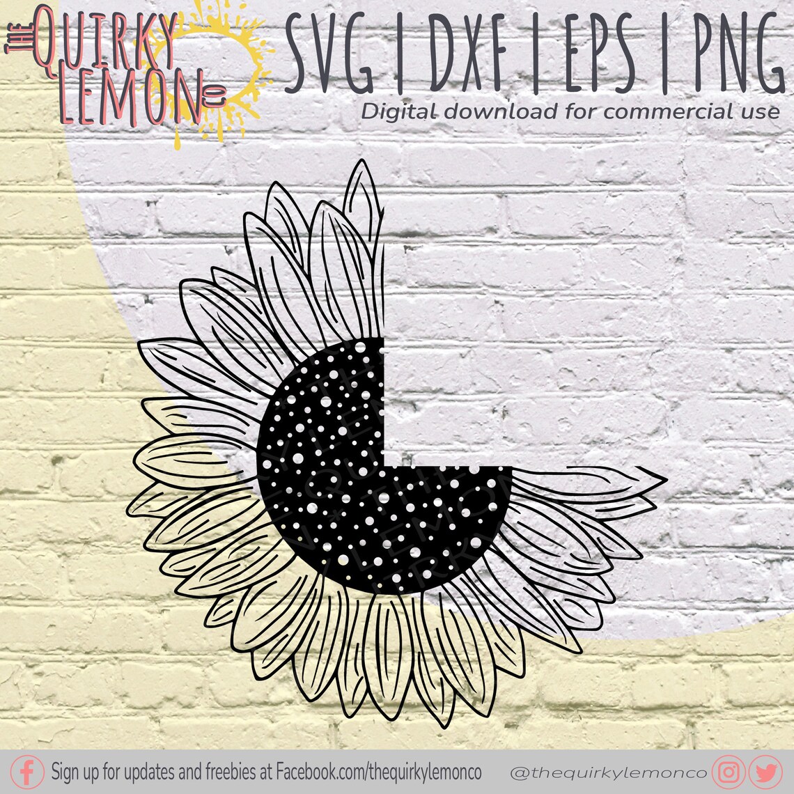Sunflower SVG 4 Variations, Whole Sunflower, Segmented Sunflower and ...