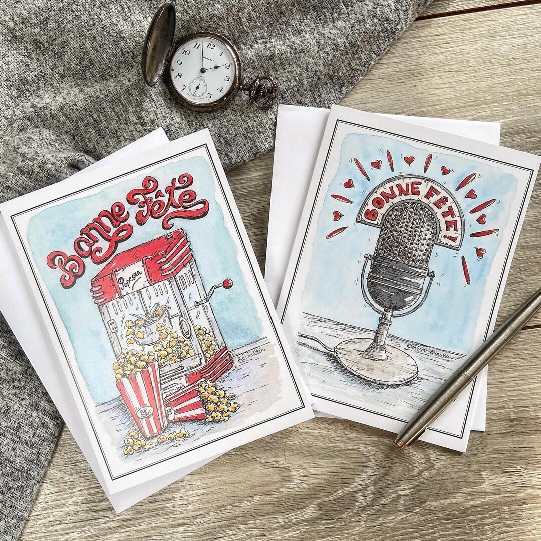 Le Popcorn Au Beurre / the Retro Microphone / Vintage / Art - Etsy