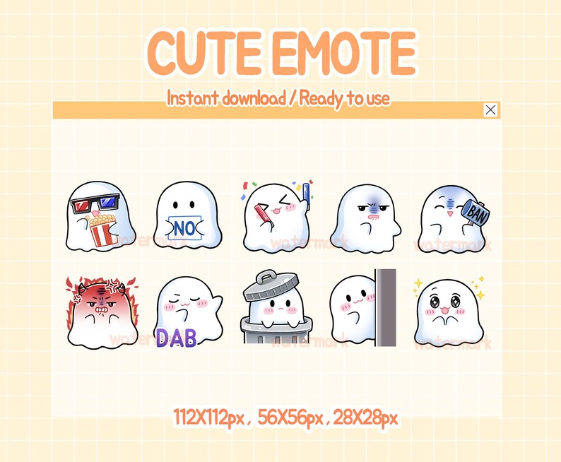 Twitch Cute Ghost Emotes, Discord Emote. - Etsy
